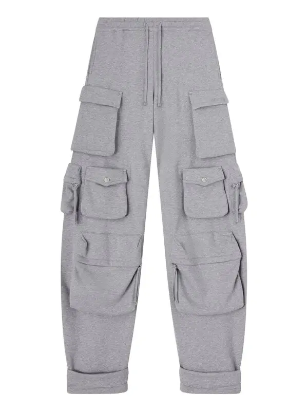 Attico Cotton Jersey Pants - Grey Melange
