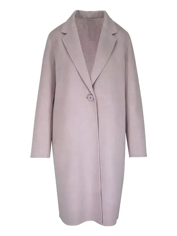 Kinross Cashmere Buttoned Coat - Neutrals