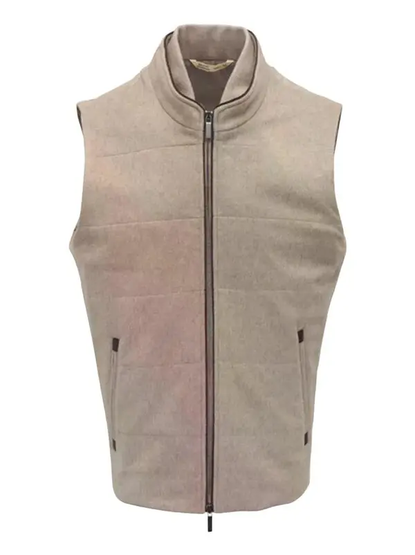 MAURIZIO BALDASSARI Arena Quilted Zip Gilet - Neutrals