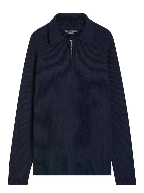 BEGG X CO Magnus Half-zip Sweater - Blue