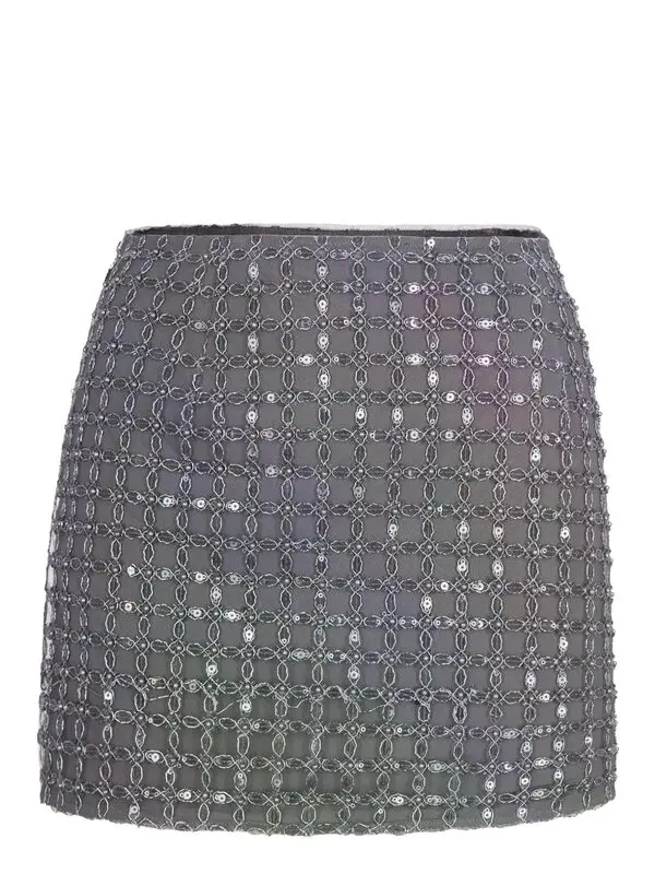 Remain Birger Christensen Sequin-embellished Mini Skirt - Grey