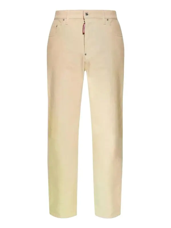 Dsquared2 Zip-up Back-patch Trousers - Neutrals