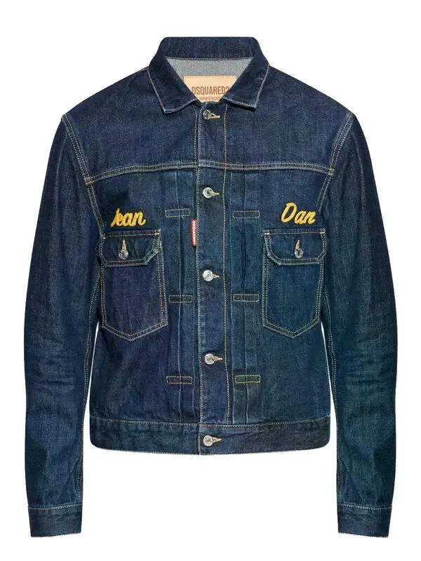 Dsquared2 Embroidered-detail Denim Jacket - Blue
