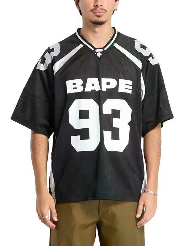 A BATHING APE Line Camo Jacquard T-shirt - Black