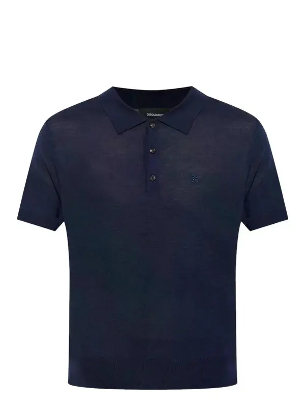 Dsquared2 Buttoned Polo Shirt - Blue