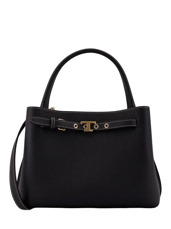 TOD'S Tim Top Mini Handbag - Black