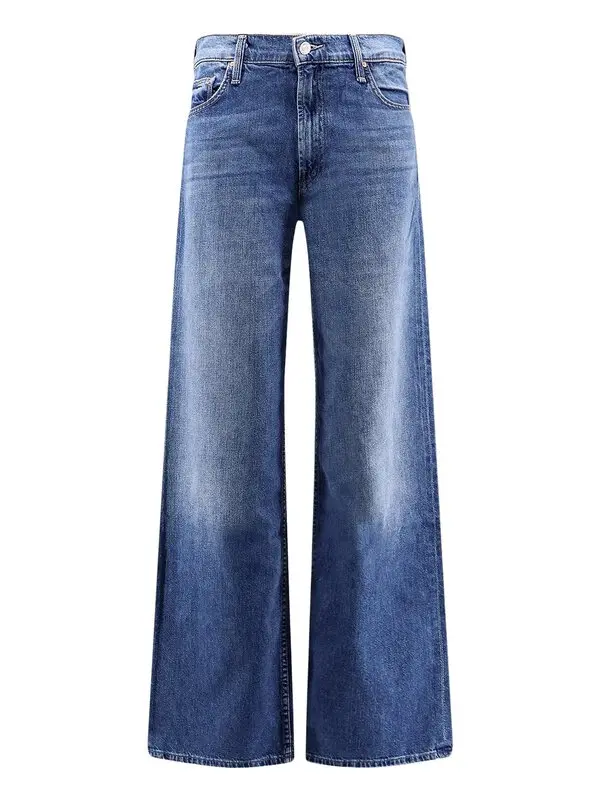 MOTHER The Rerun Zip Sneak Flare Leg Jeans - Blue
