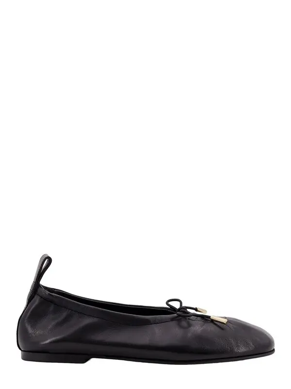 ALOHAS Rosalind Leather Ballerinas - Black