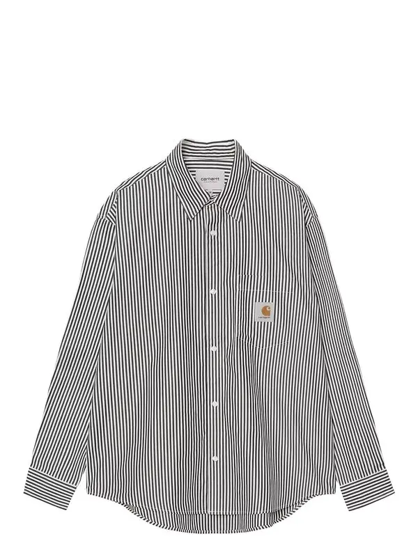 Carhartt Work In Progress Daldry Striped Cotton Shirt - Black
