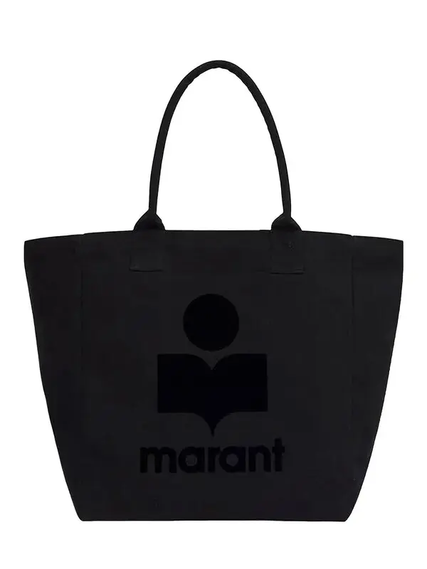 Isabel Marant Yenky Cotton Shoulder Bag - Black