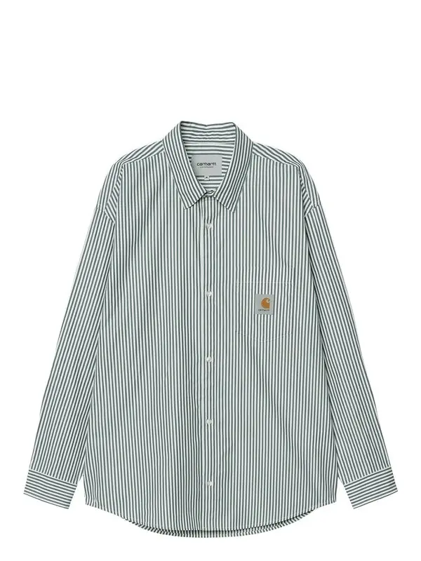 Carhartt Work In Progress Daldry Striped Cotton Shirt - Blue