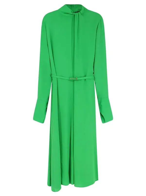 TOM FORD Silk Belted Dress - Green