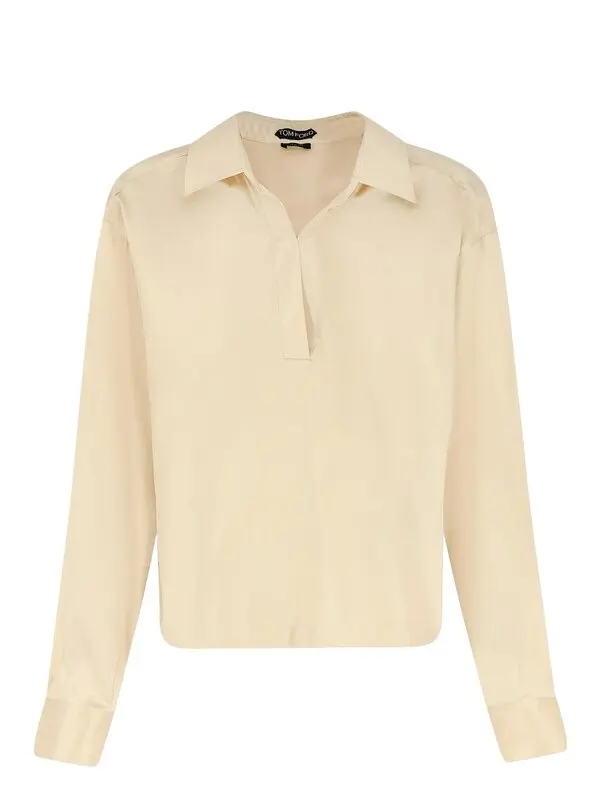 TOM FORD Stretch Satin Shirt - Yellow