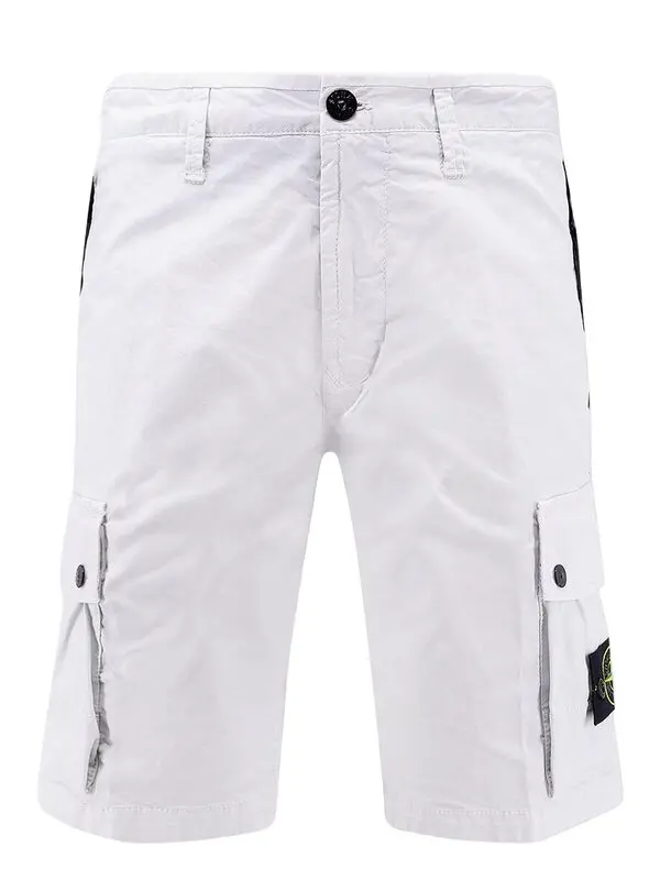 Stone Island Organic Cotton Cargo Shorts - Blue
