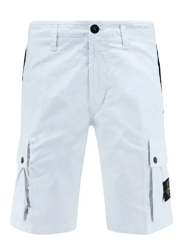 Stone Island Organic Cotton Cargo Shorts - Blue