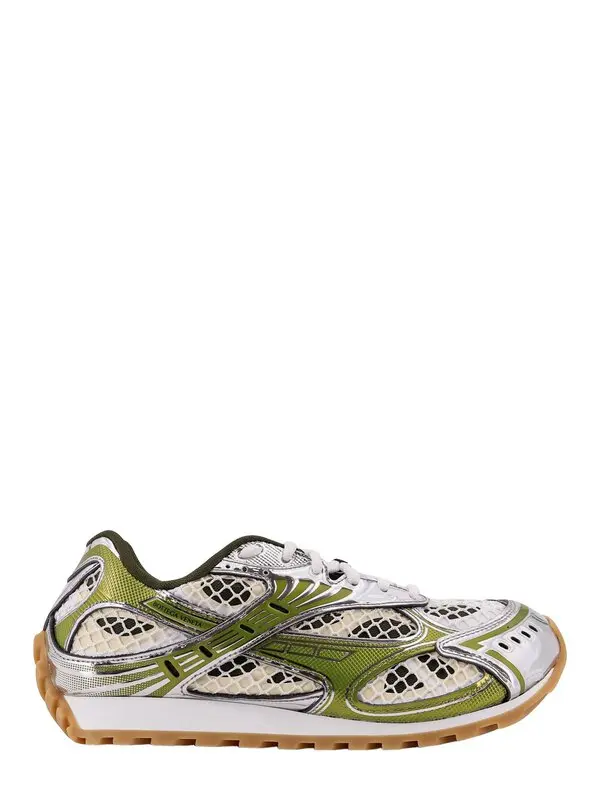 Bottega Veneta Orbit Mesh And Rubber Sneakers - Green