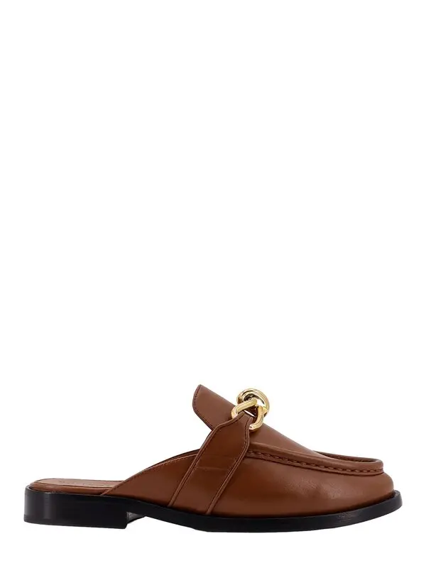 Bottega Veneta Astaire Leather Sabot Loafers - Brown
