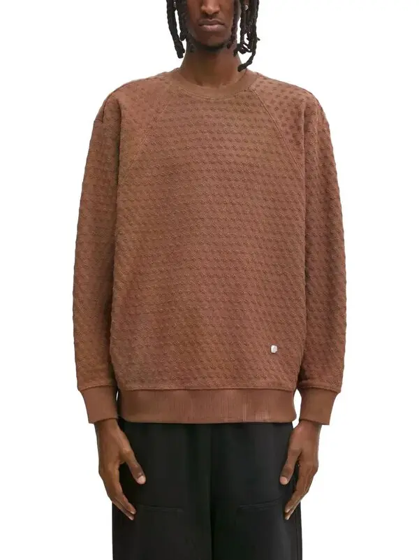 ADER ERROR Meadow Textured Raglan Sweatshirt - Brown