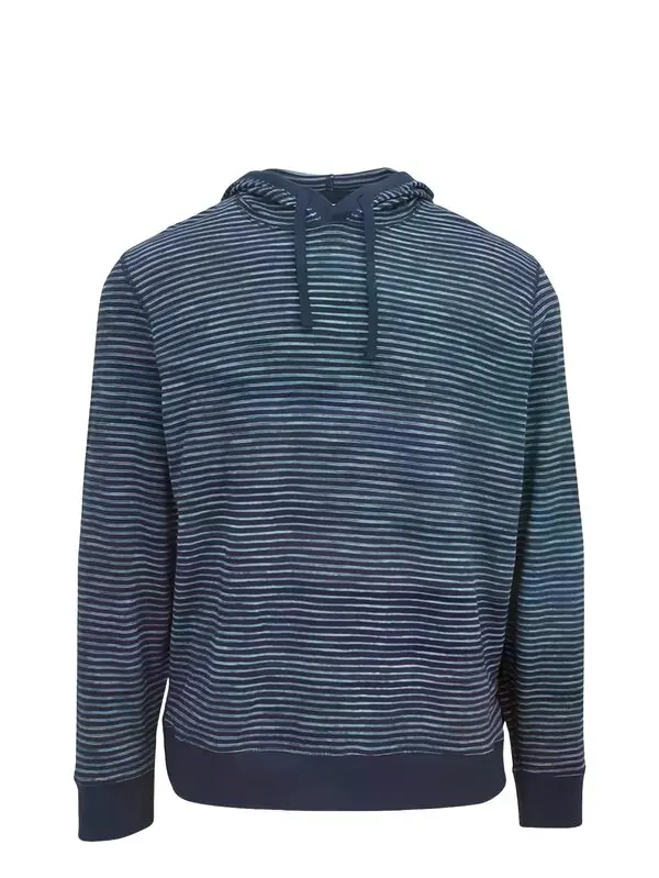 Faherty Brand Striped Sunwashed Hoodie - Blue