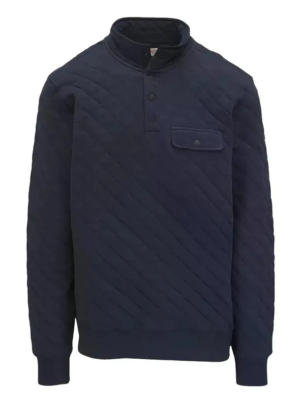 Faherty Brand Epic Quilted Button Sweatshirt - Blue