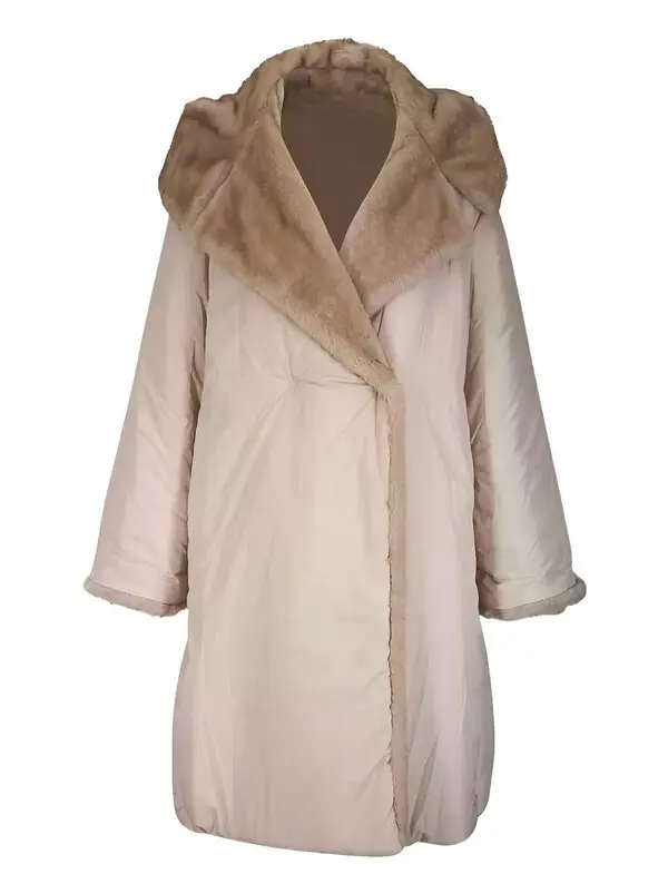 Antonelli Firenze Hooded Coat With Faux-fur Trim - Neutrals