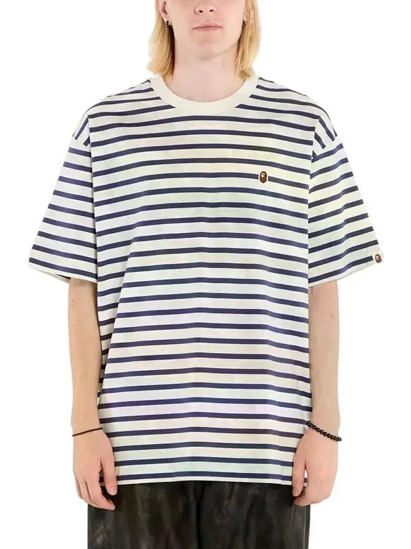 A BATHING APE Solid Camo Stripe T-shirt - White