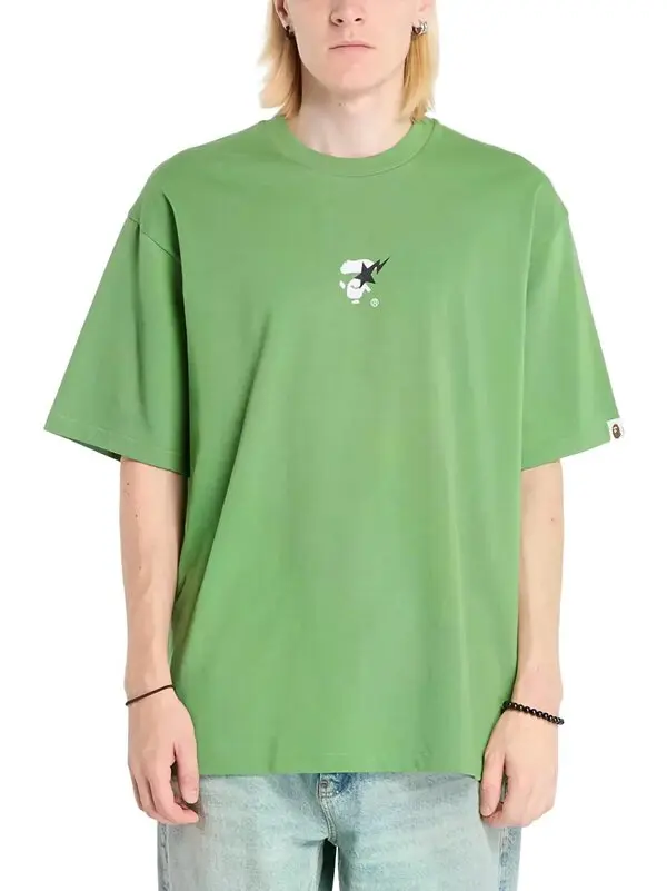 A BATHING APE Ape Face-print Relaxed Fit T-shirt - Green