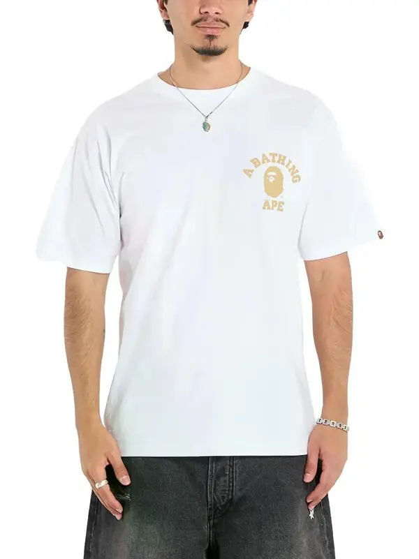 A BATHING APE Camo College T-shirt - White