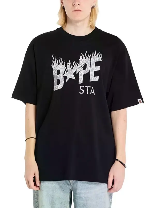 A BATHING APE Printed T-shirt - Black