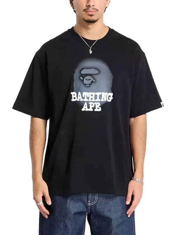 A BATHING APE Logo-print Relaxed Fit T-shirt - Black