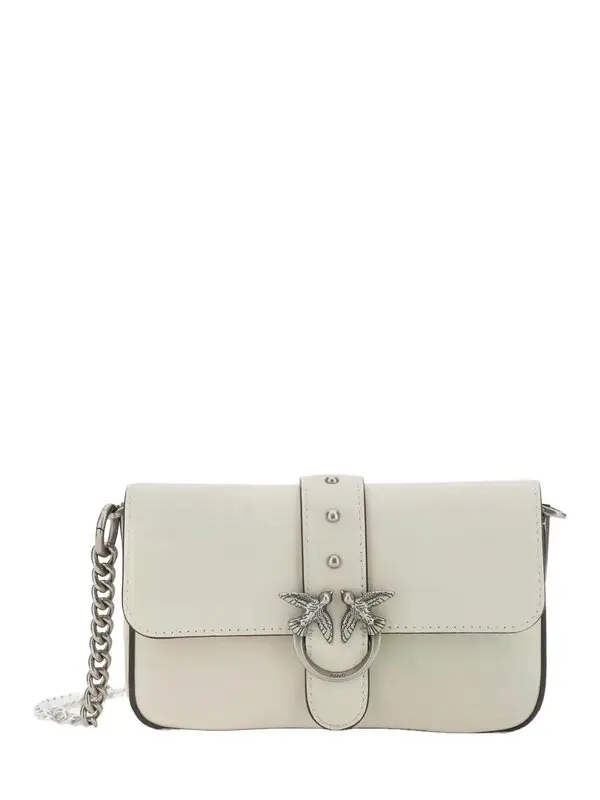 Pinko Love One Slouchy Crossbody Bag - Neutrals