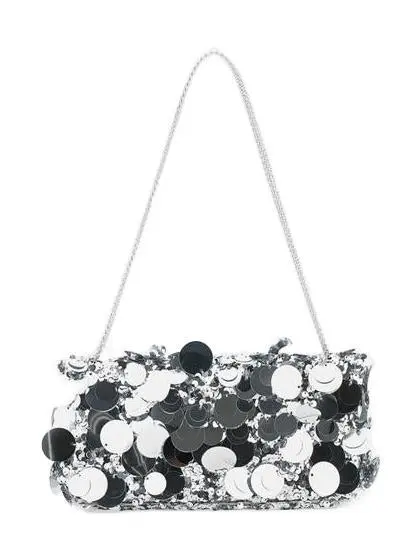 Rabanne Sequined Shoulder Bag - Silver