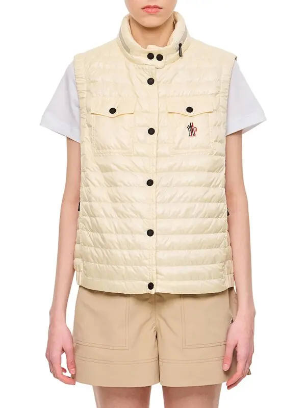 Moncler Padded Nylon Vest - White
