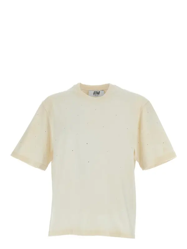 GOLDEN GOOSE Relaxed Fit Cotton T-shirt - Bianco