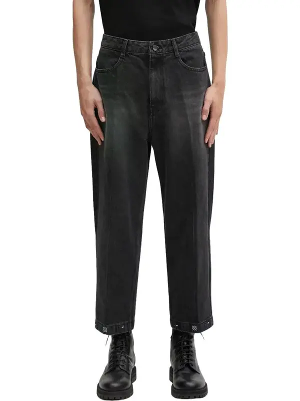 ADER ERROR Embroidered-trim Jeans - Grey