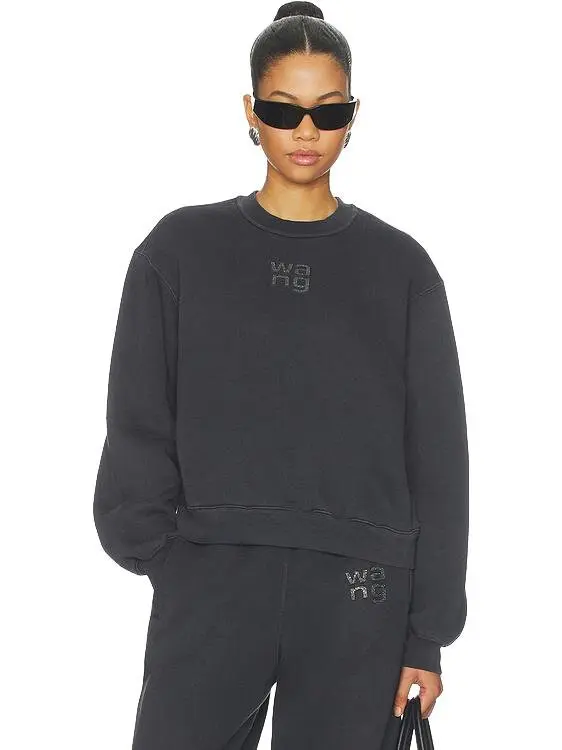 Alexander Wang Hotfix Logo Sweatshirt - Black