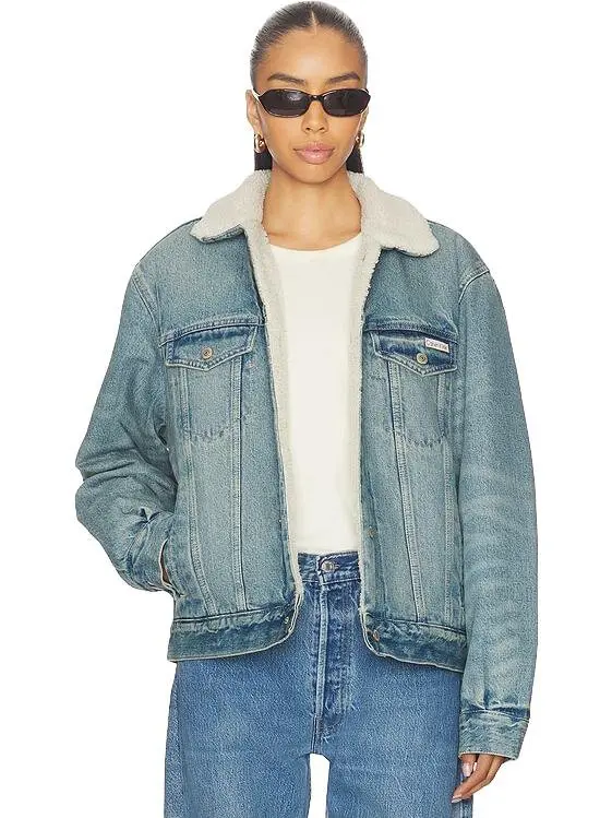 Calvin Klein Sherpa Trucker Jacket - Blue