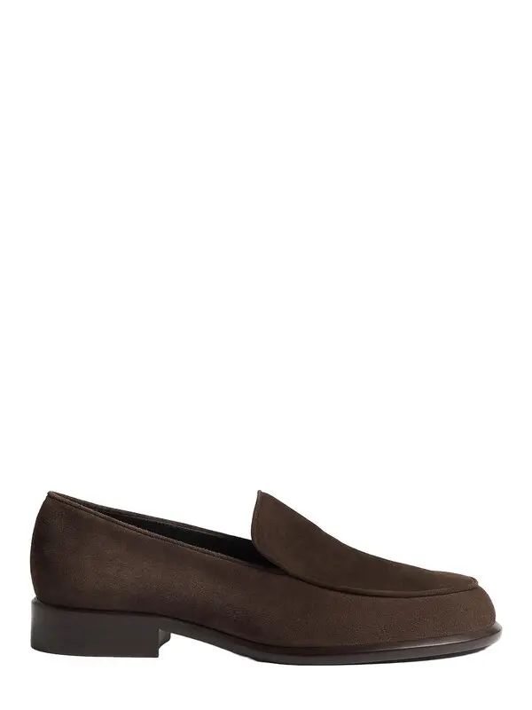 Khaite Miles Suede Loafer - Ebano