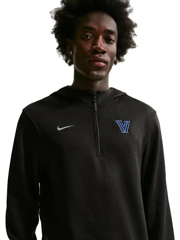 Nike Villanova Wildcats Ncaa Basketball Coaches' Pullover Hoodie - Black