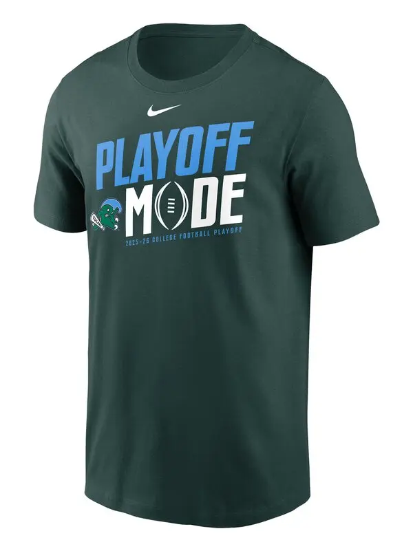 Nike Tulane 2025/26 College Football Playoff Bound Pass Protection College T-shirt - Green