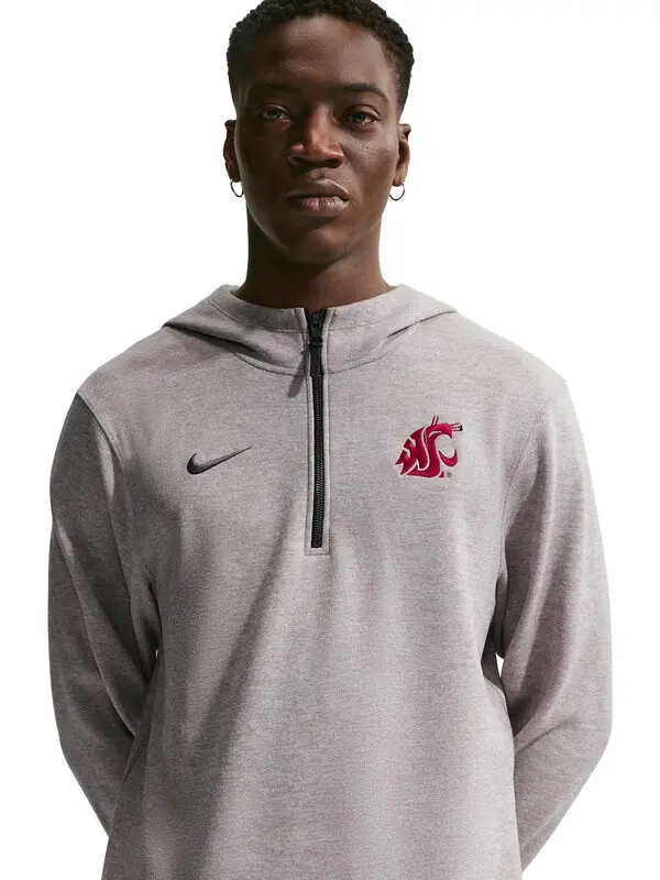 Nike Washington State Cougars Ncaa Basketball Coaches' Pullover Hoodie - Grey