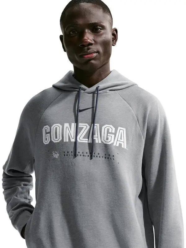 Nike Gonzaga Bulldogs Ncaa Basketball Coaches' Pullover Hoodie - Grey