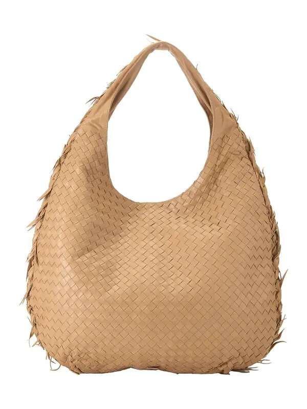 Bottega Veneta Intrecciato Veneta Two Box Hobo - Beige
