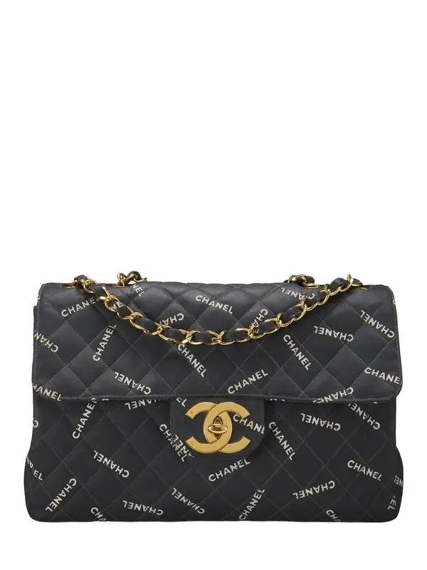 Chanel Logo Canvas Half Flap - Black