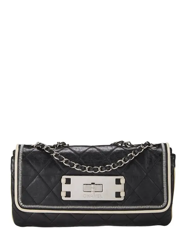 Chanel Lambskin Mademoiselle Twist Flap Bag - Black