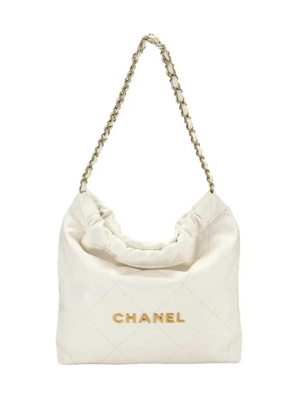 Chanel Calfskin 22 Hobo - White