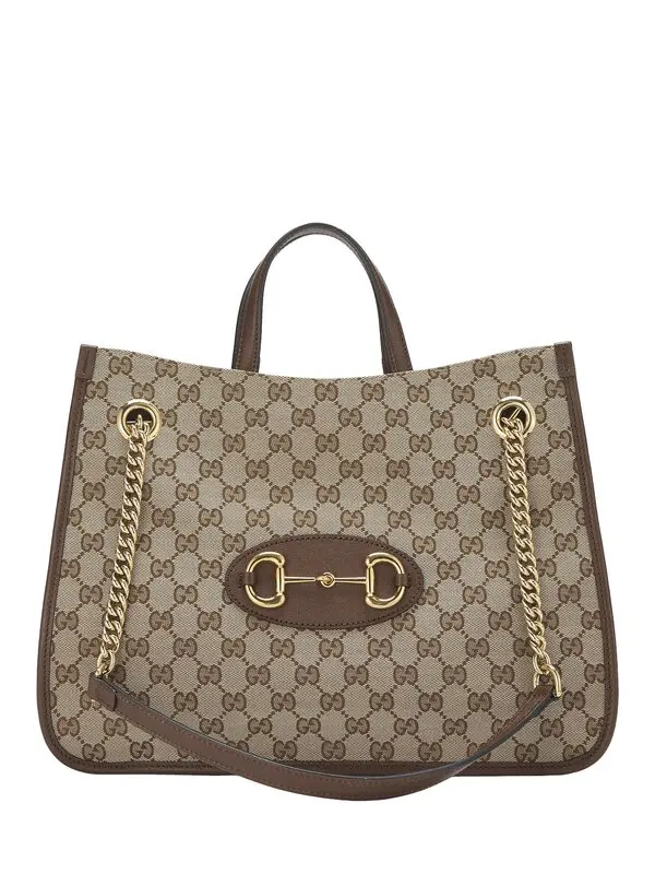 Gucci Original Gg 1955 Horsebit Tote - Brown