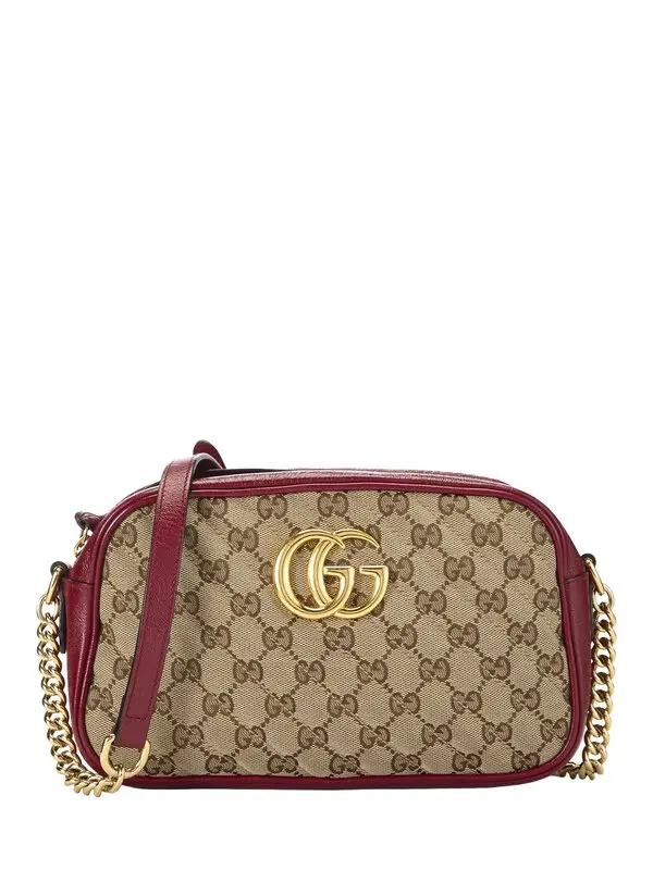 Gucci Original Gg Canvas Marmont Crossbody Bag - Red