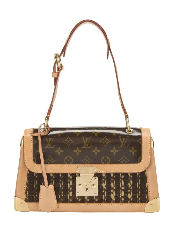LOUIS VUITTON Monogram Tweedy Shoulder Bag - Brown