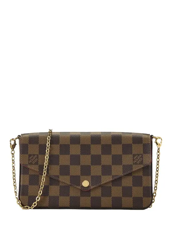 LOUIS VUITTON Damier Ebene Pochette Felicie - Brown
